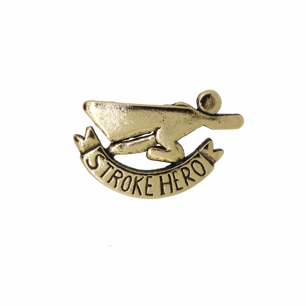 Stroke Hero Gold Lapel Pin – lapelpinplanet