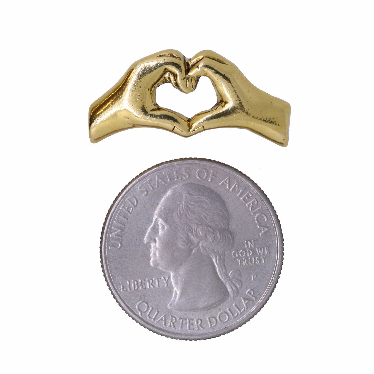 Heart Hands Gold Lapel Pin – lapelpinplanet