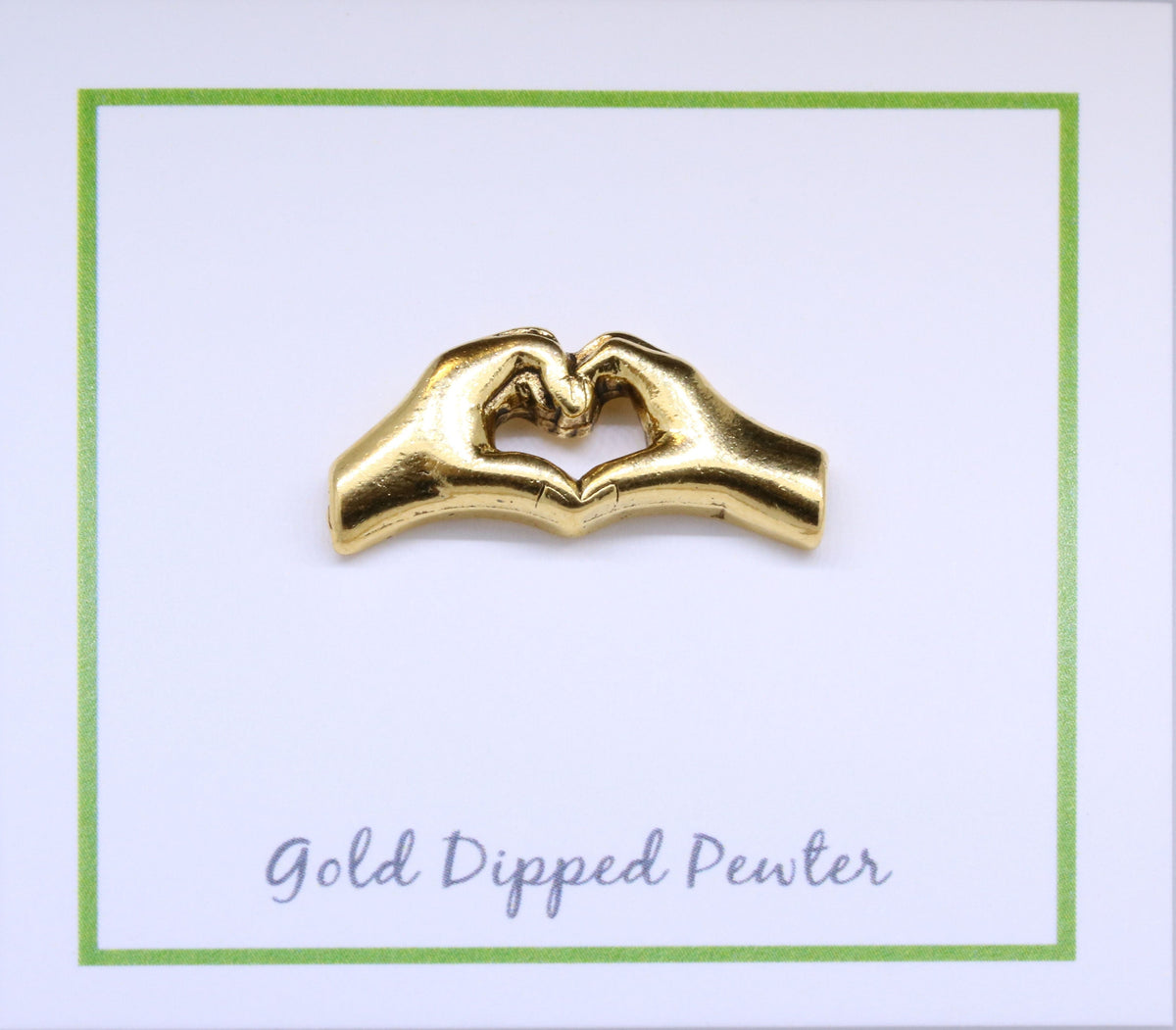 Heart Hands Gold Lapel Pin – lapelpinplanet