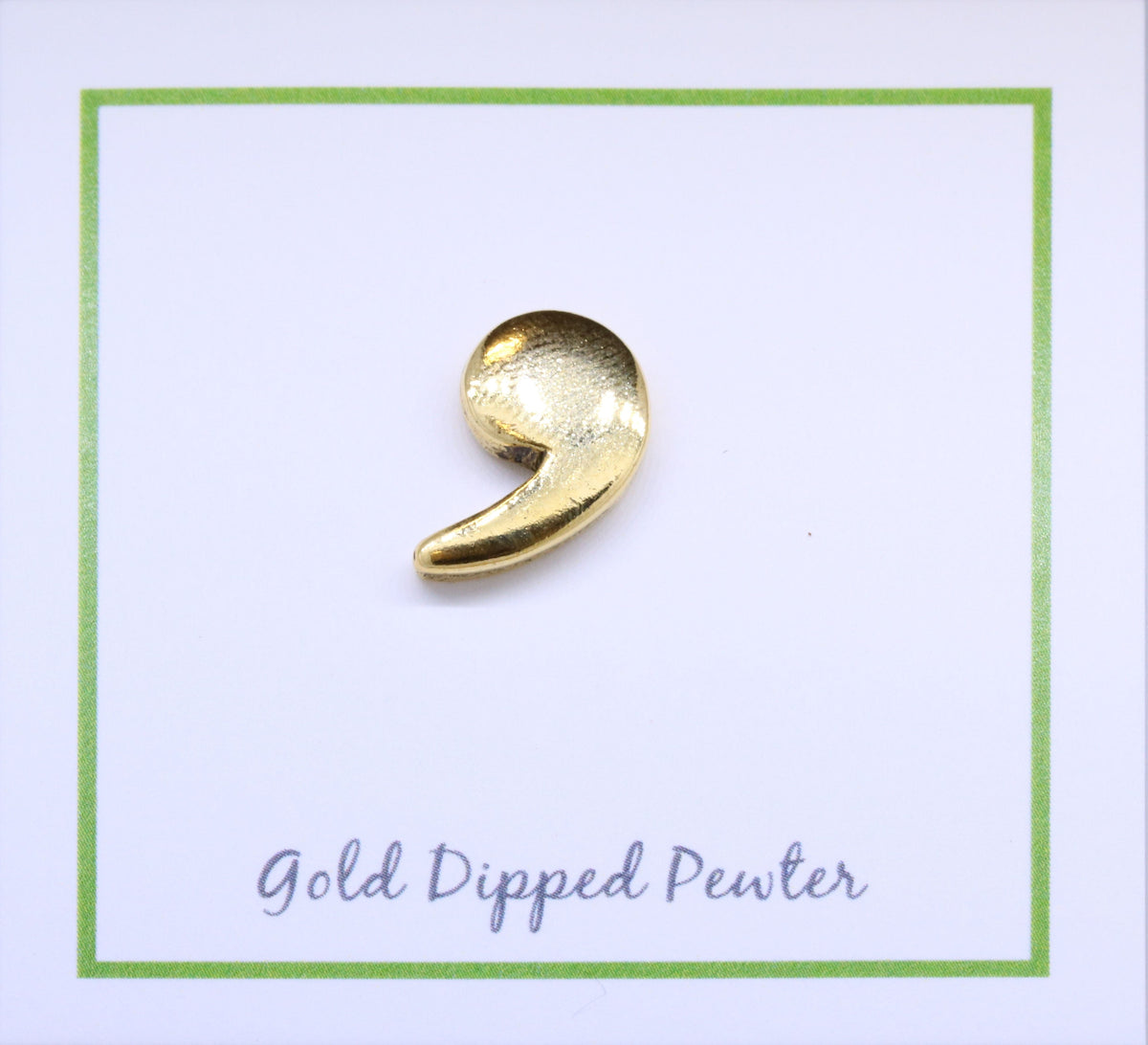 Comma Gold Lapel Pin – lapelpinplanet