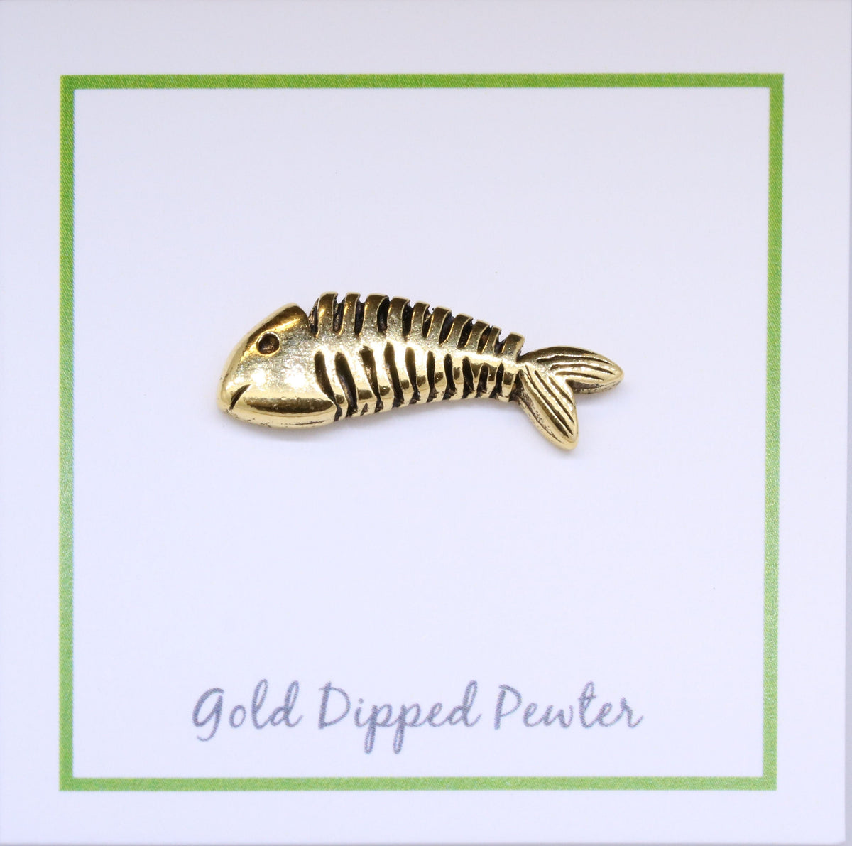 Fish Skeleton Gold Lapel Pin – lapelpinplanet