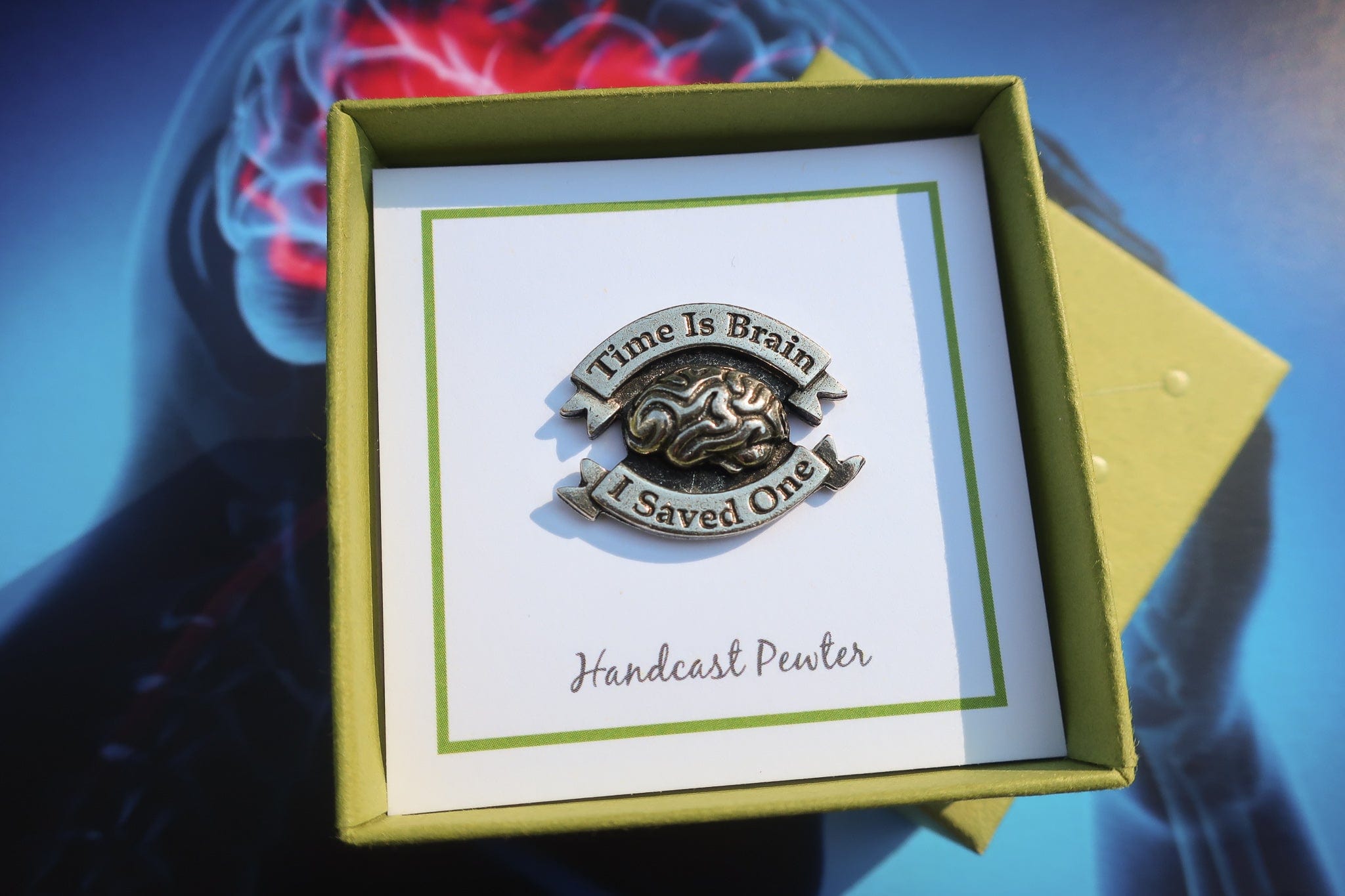 Time Is Brain Stroke Awareness Lapel Pin – lapelpinplanet