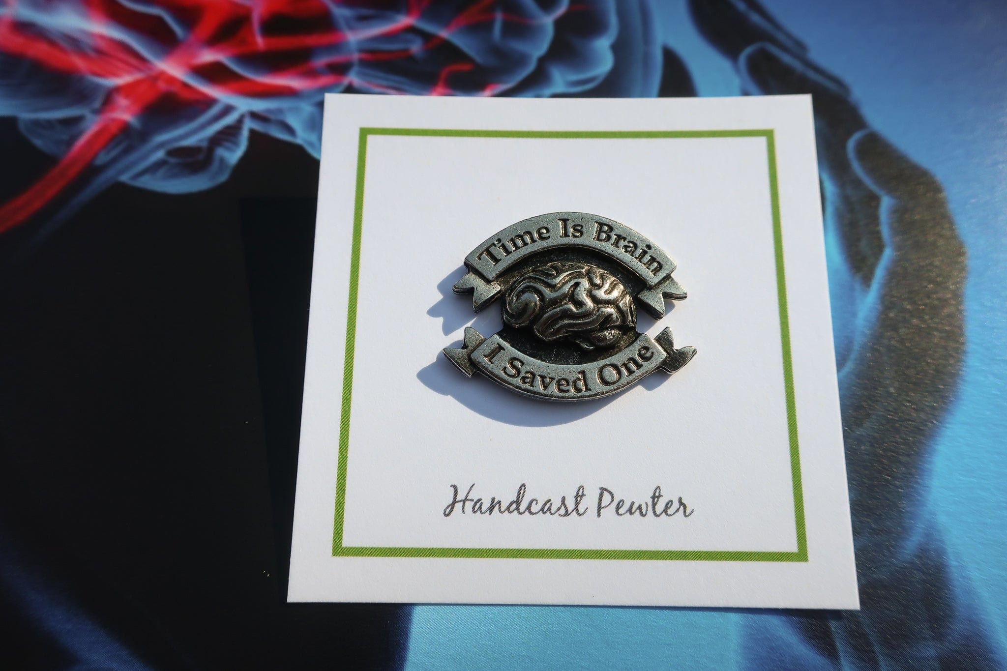 Time Is Brain Stroke Awareness Lapel Pin – lapelpinplanet