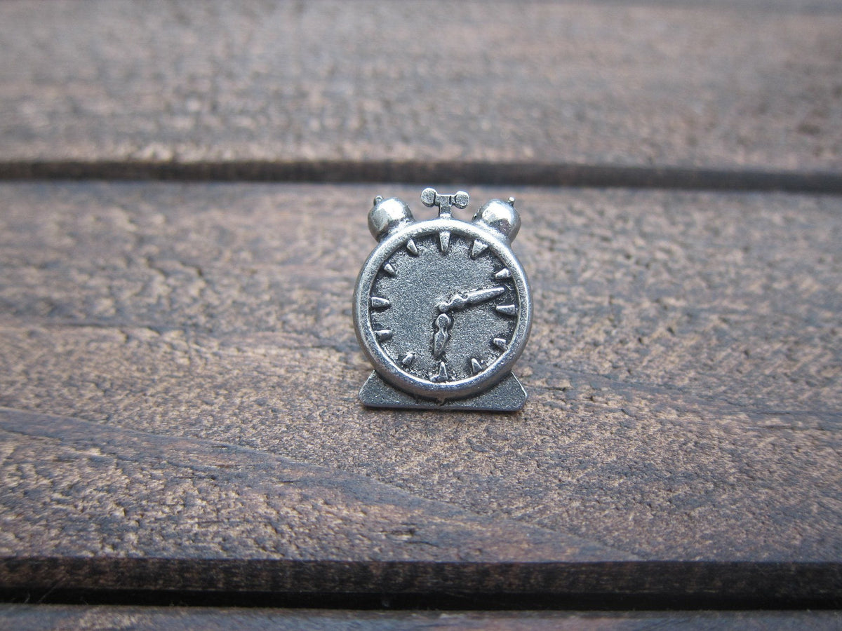 Alarm Clock Lapel Pin - Timeless Style | Lapel Pin Planet – lapelpinplanet