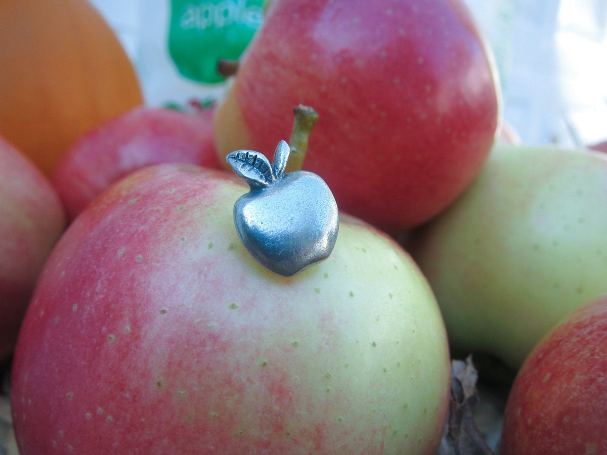 Apple Lapel Pin - Teacher's Pet Style | Lapel Pin Planet – lapelpinplanet