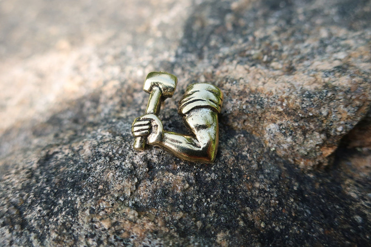 Arm and Hammer Gold Lapel Pin - Industrial Chic Style | Lapel Pin ...