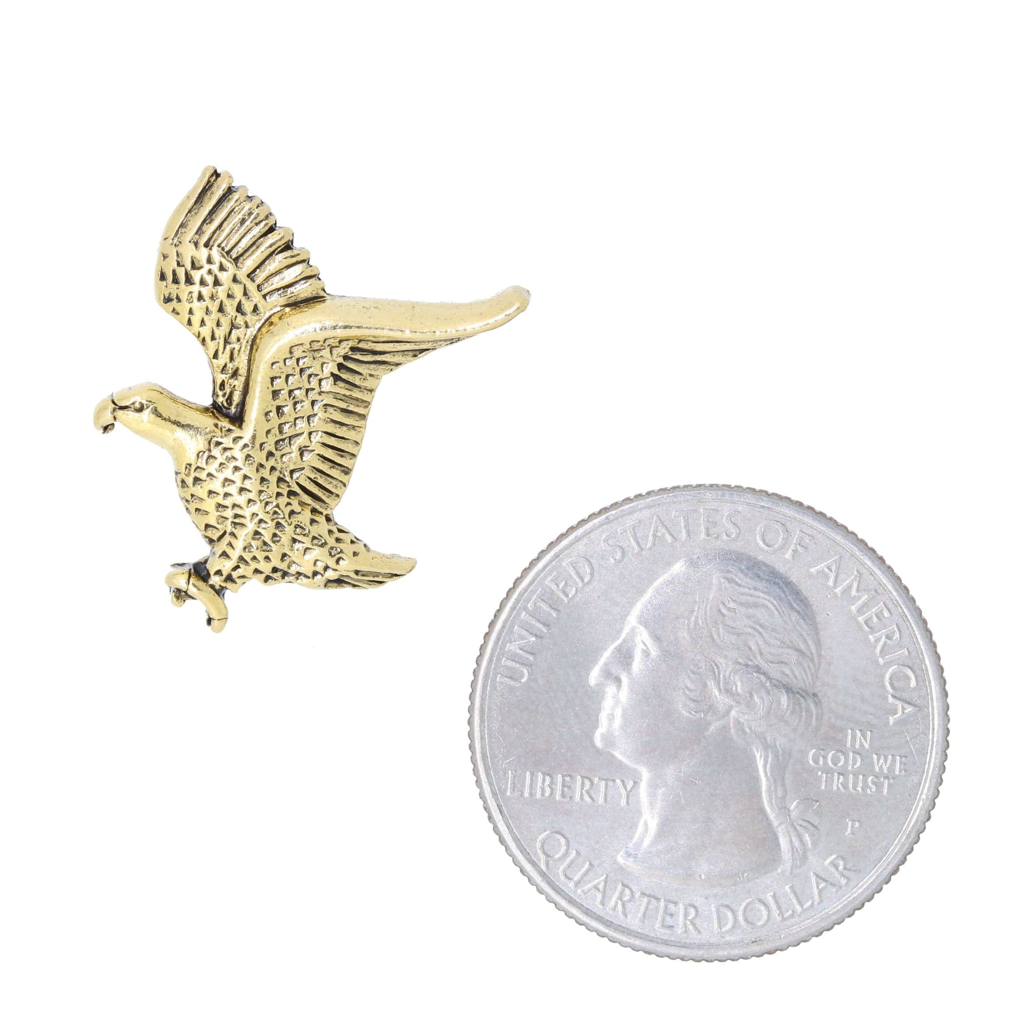 Bald Eagle Gold Lapel Pin – lapelpinplanet
