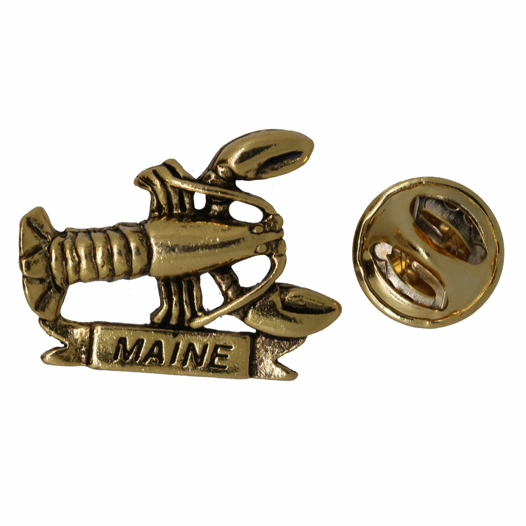 Maine Lobster Gold Lapel Pin – lapelpinplanet
