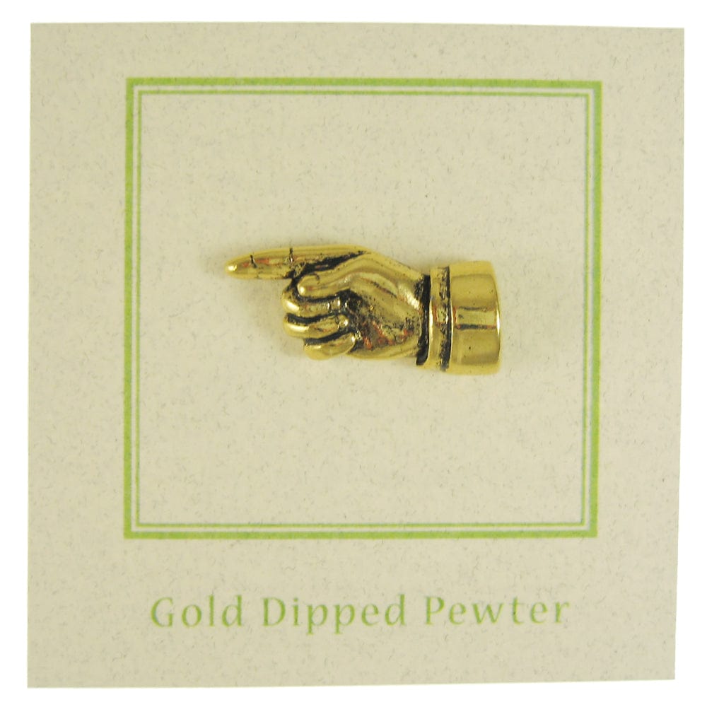 Pointing Finger Gold Lapel Pin – lapelpinplanet