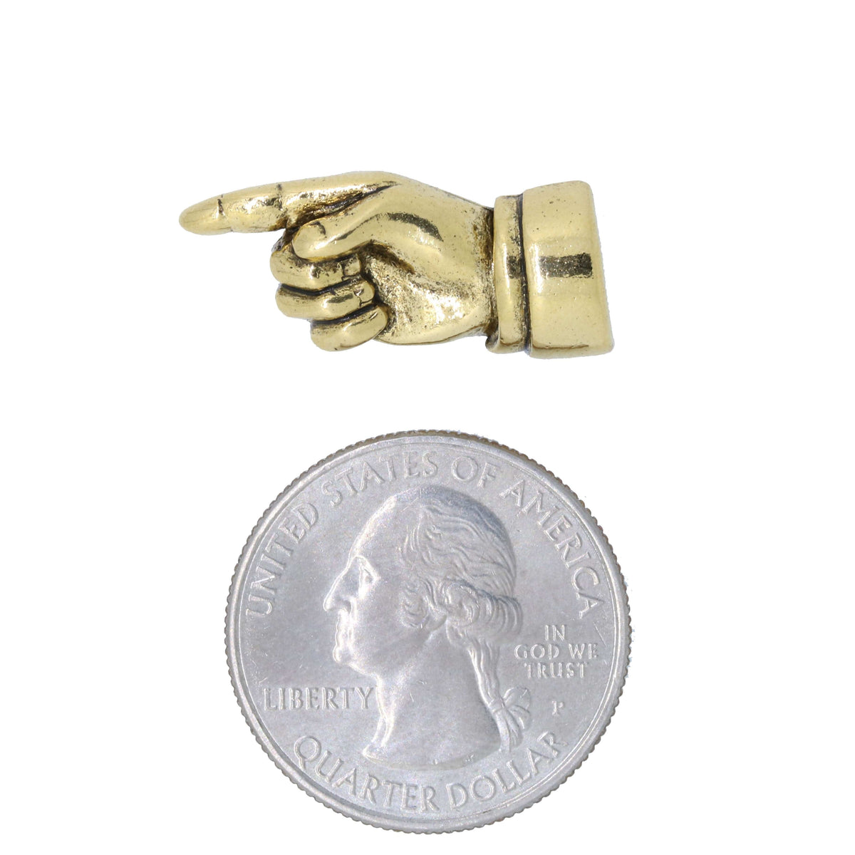 Pointing Finger Gold Lapel Pin – lapelpinplanet
