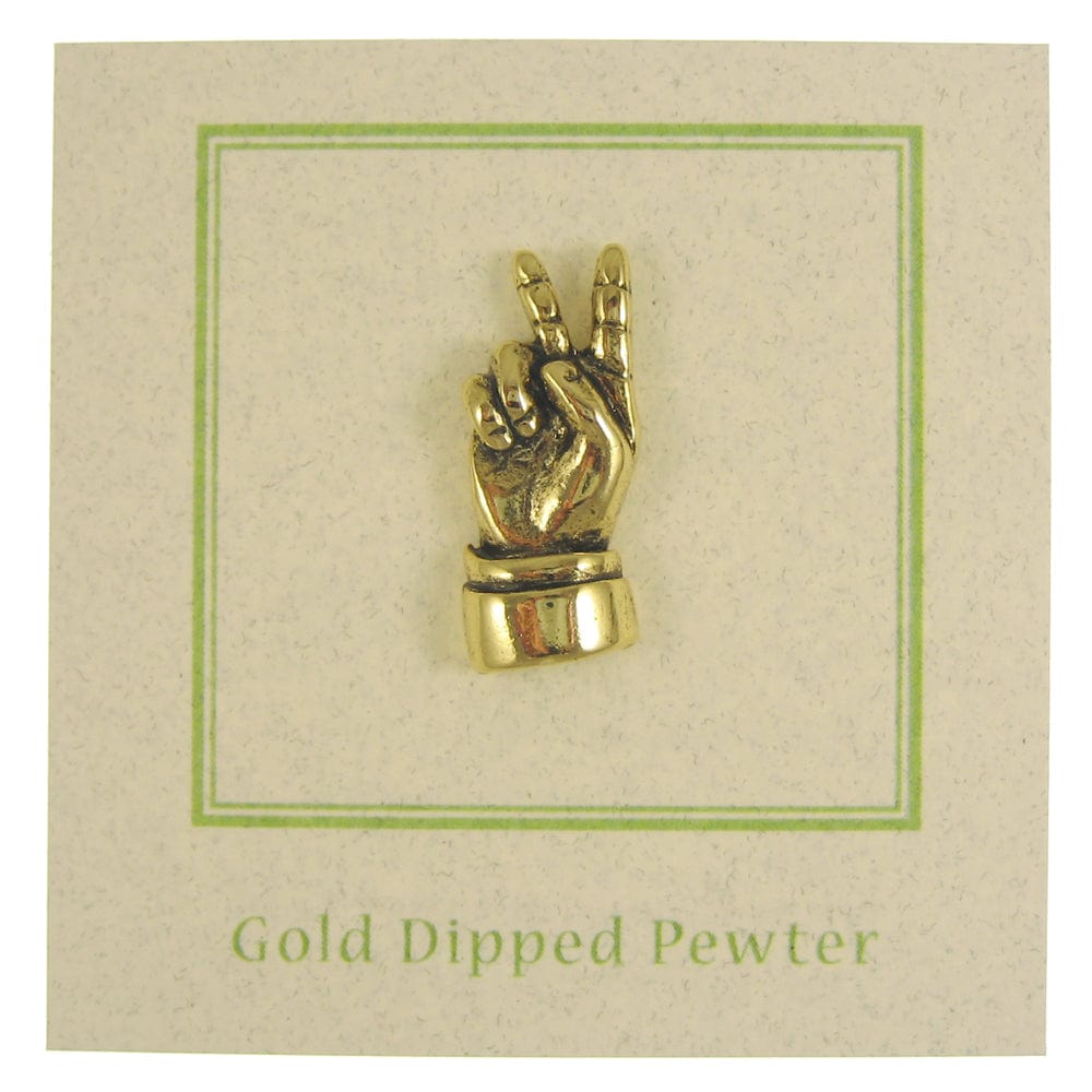 Peace Hand Sign Gold Lapel Pin – lapelpinplanet