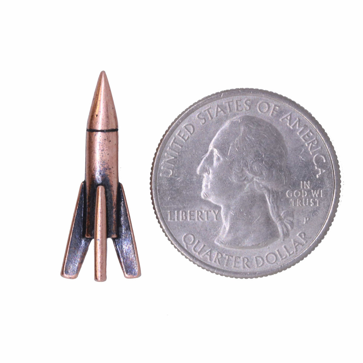 Rocket Copper Lapel Pin – lapelpinplanet