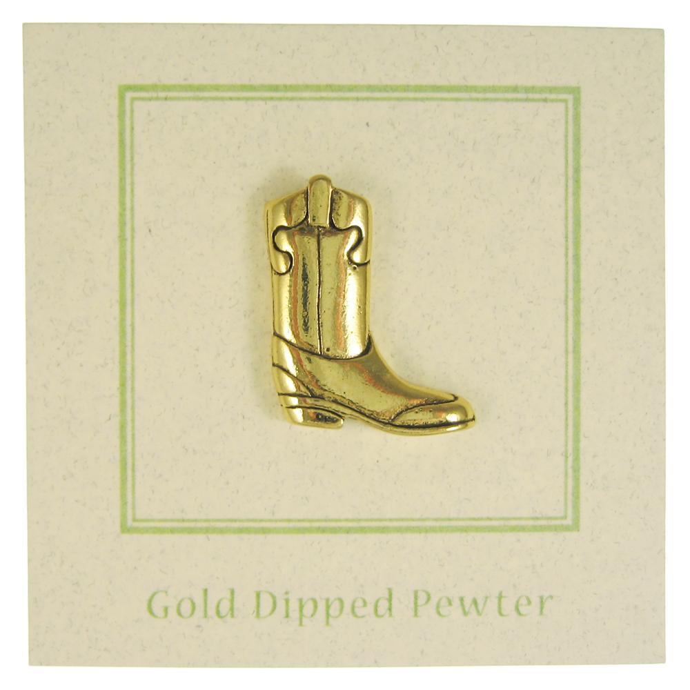 Cowboy Boot Gold Lapel Pin | Lapel Pin Planet – lapelpinplanet