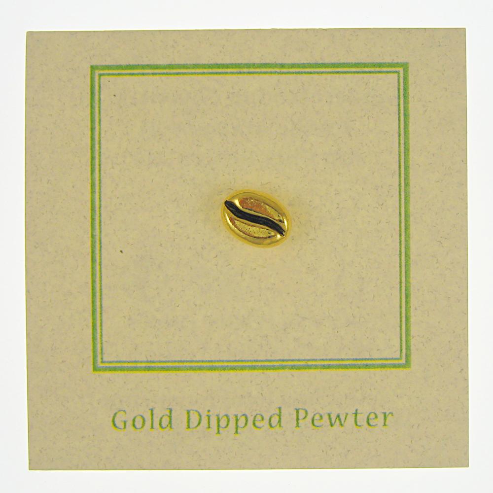 Coffee Bean Gold Lapel Pin - Brew Up Your Style | Lapel Pin Planet ...