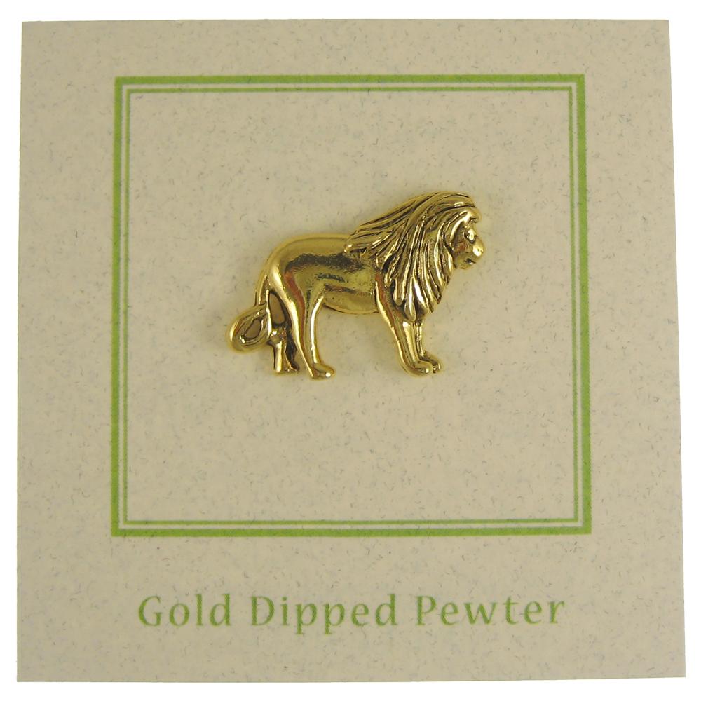 Lion Gold Lapel Pin – lapelpinplanet