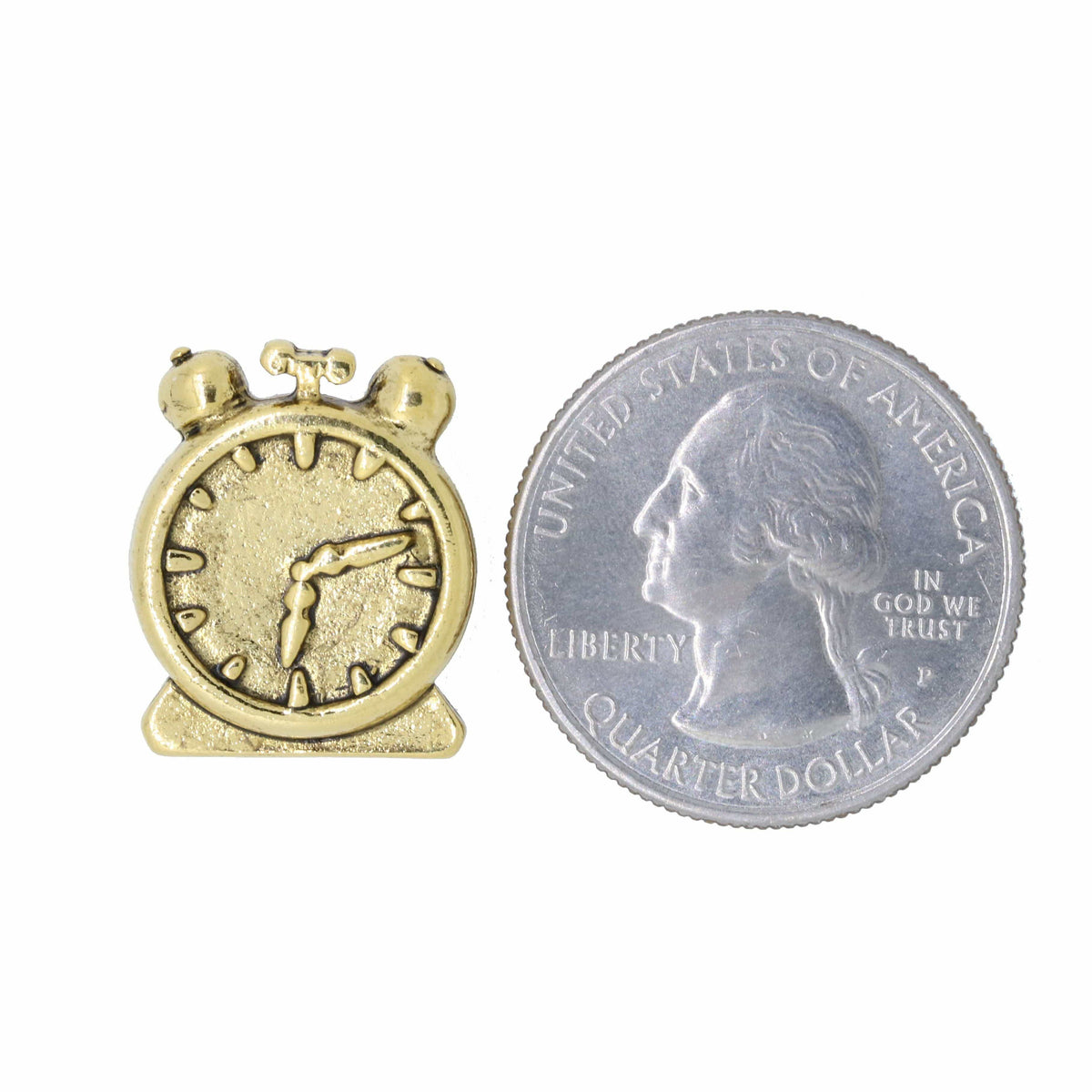 Alarm Clock Gold Lapel Pin - Timeless Style | Lapel Pin Planet ...
