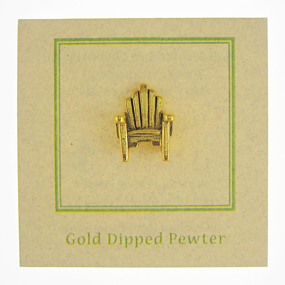Adirondack Chair Gold Lapel Pin | Lapel Pin Planet – lapelpinplanet
