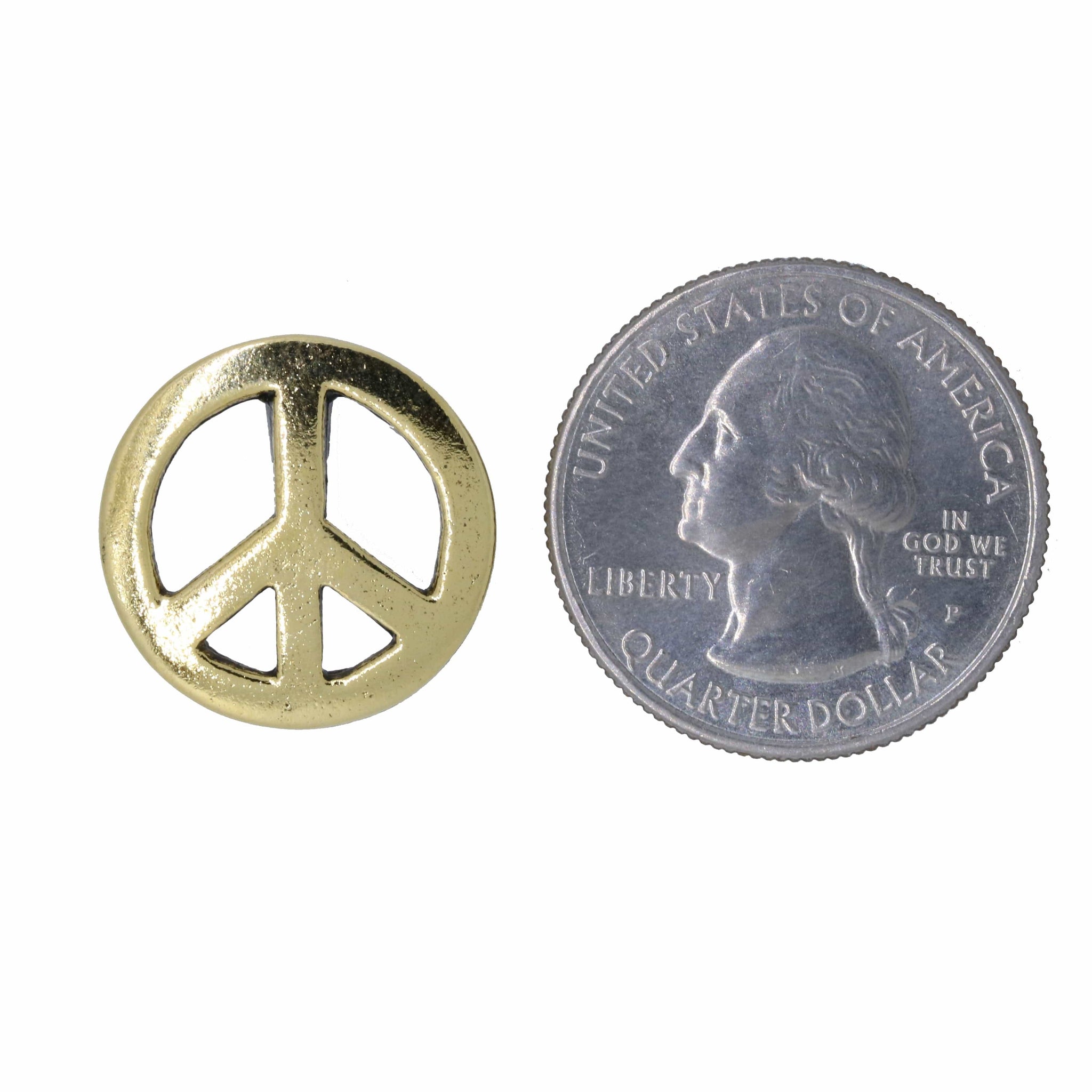 Peace Sign Gold Lapel Pin – lapelpinplanet