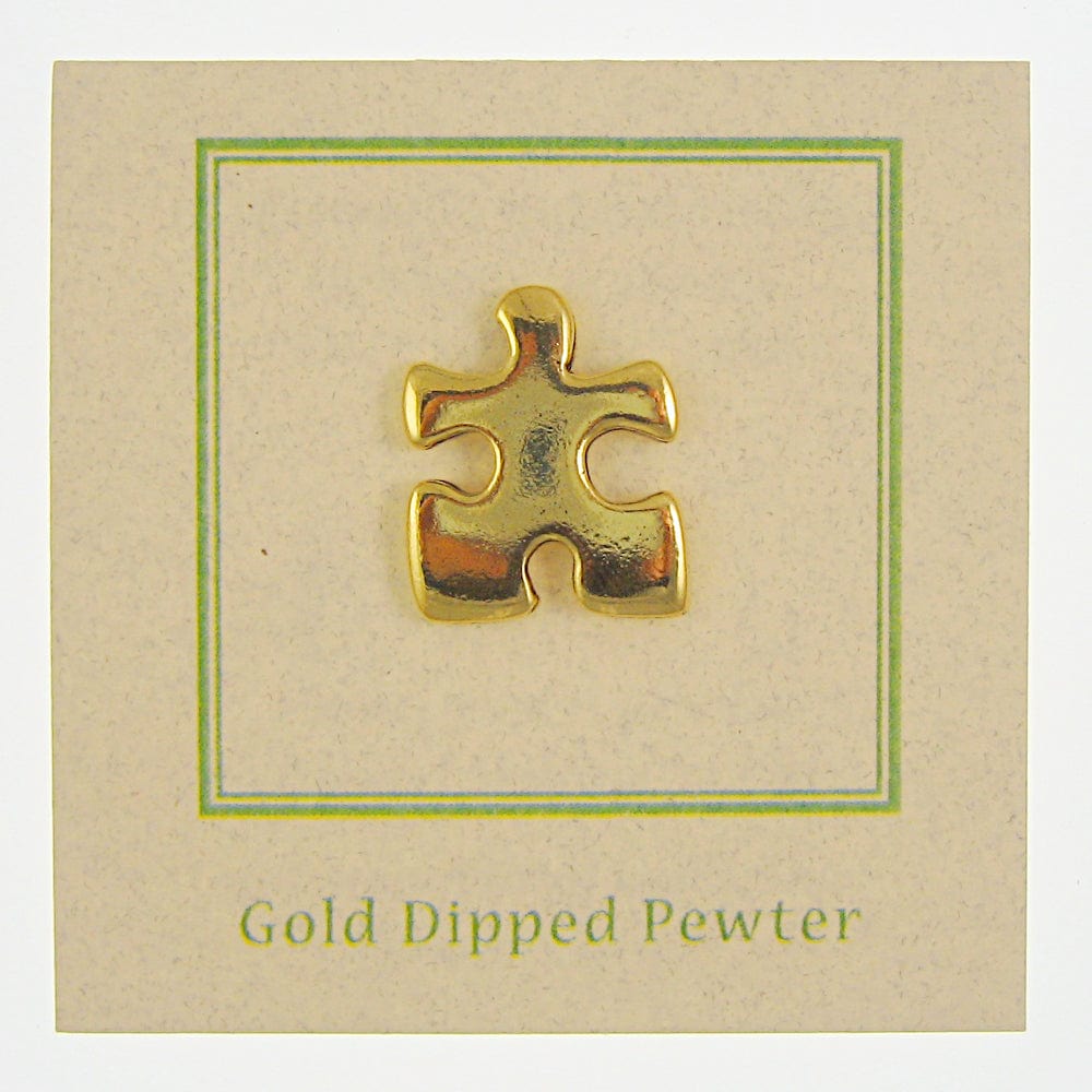 Puzzle Piece Gold Lapel Pin – lapelpinplanet