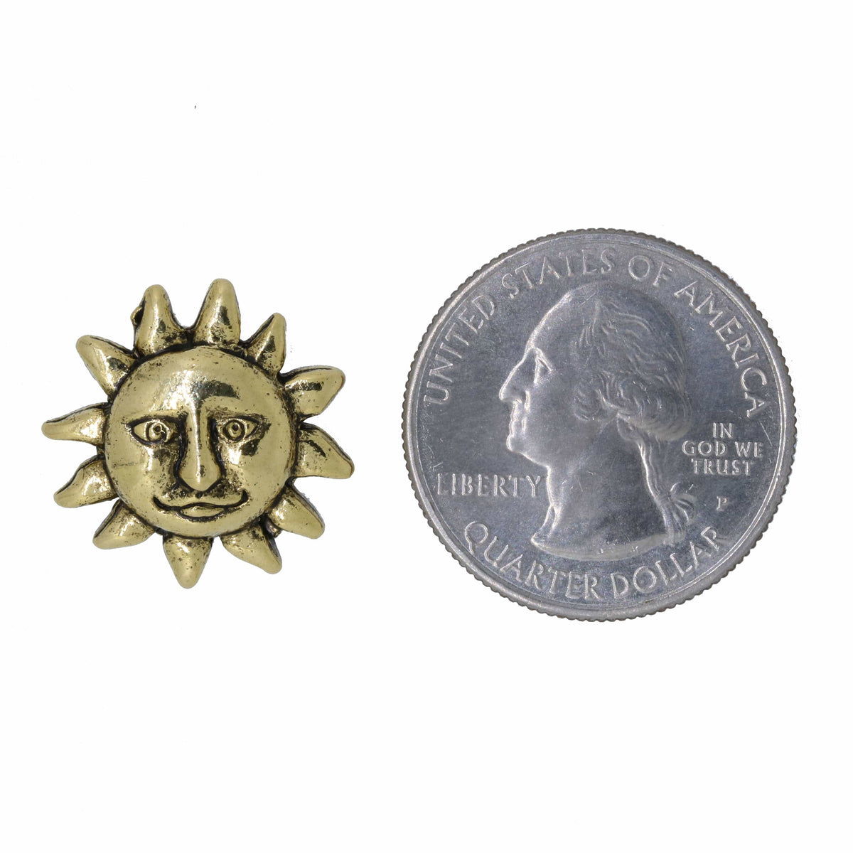 Sun Face Gold Lapel Pin – lapelpinplanet