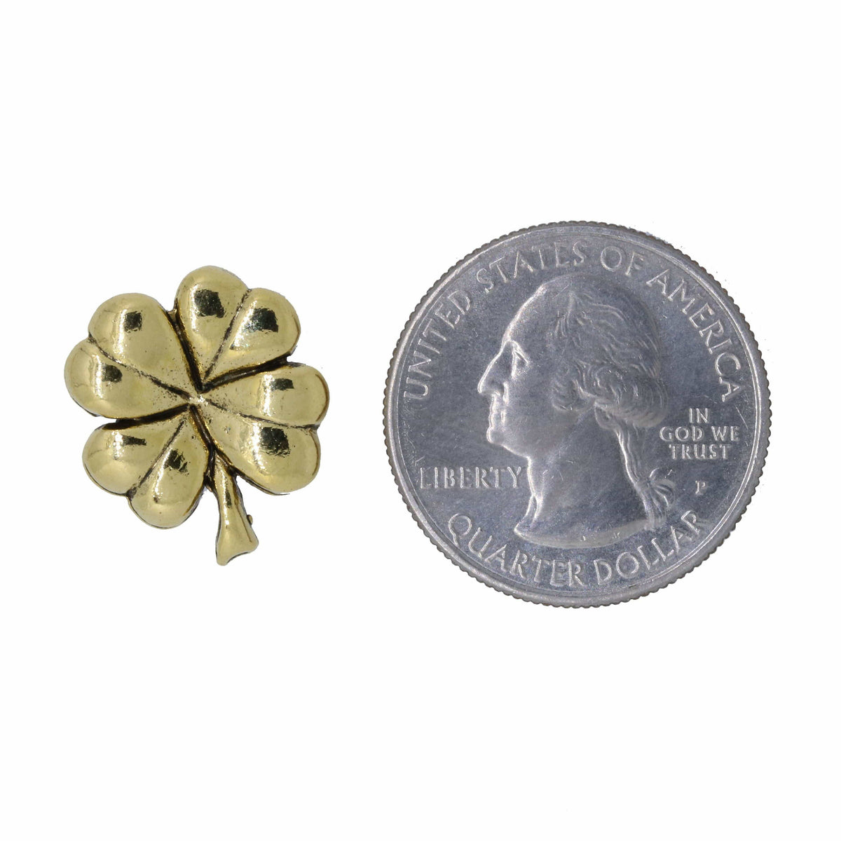 Four Leaf Clover Gold Lapel Pin – lapelpinplanet