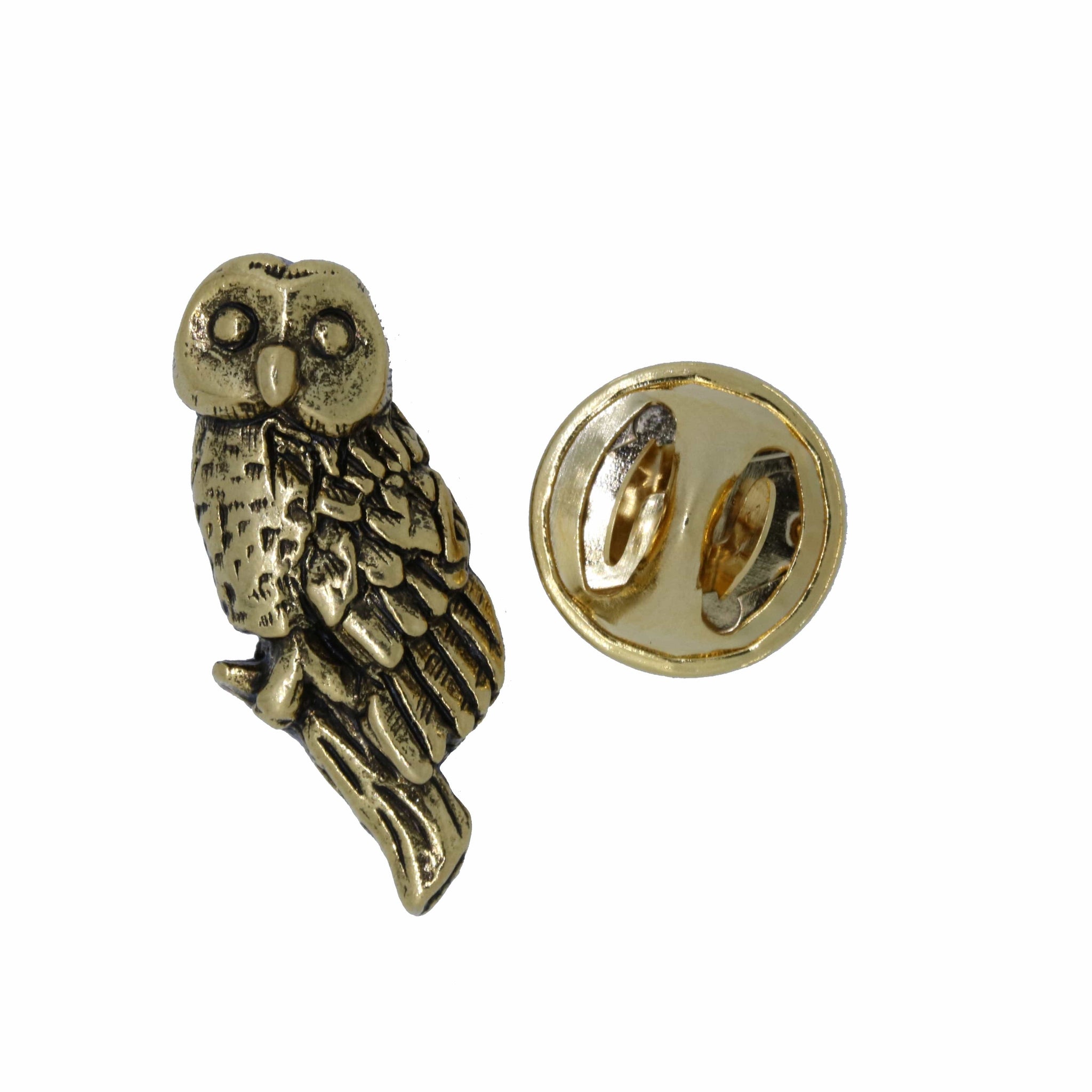 Owl Gold Lapel Pin – lapelpinplanet