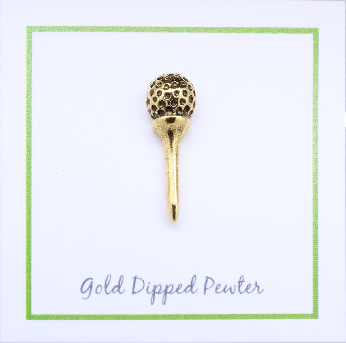 Golf Tee Gold Lapel Pin – lapelpinplanet