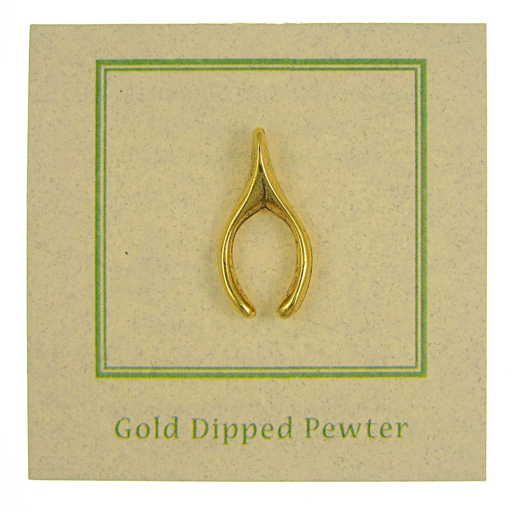Wishbone Gold Lapel Pin – lapelpinplanet