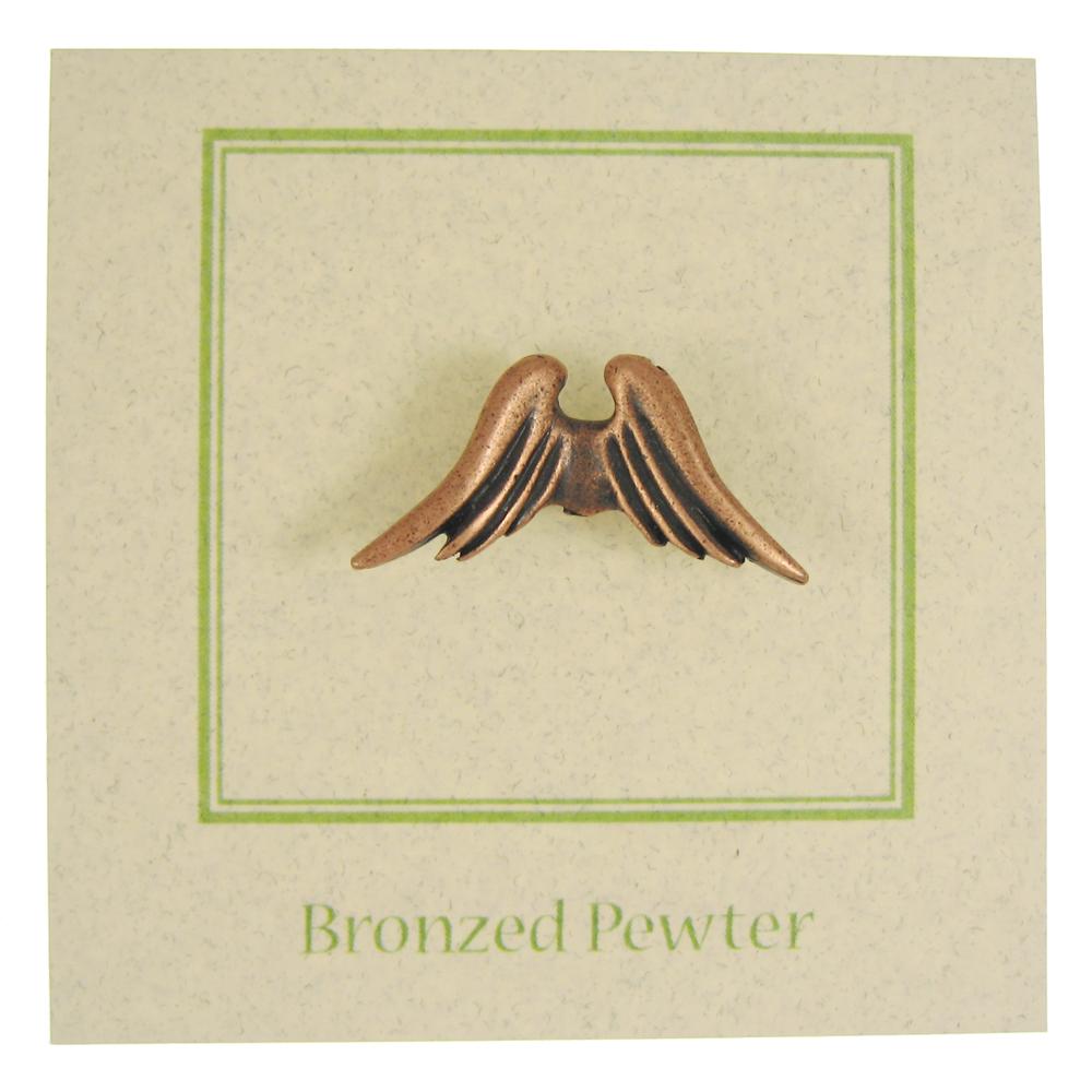 Angel Wings Copper Lapel Pin | Lapel Pin Planet – lapelpinplanet