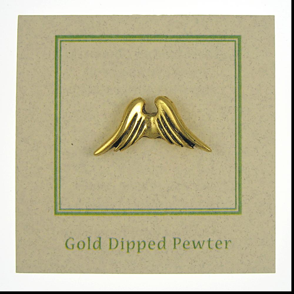 Angel Wings Gold Lapel Pin | Lapel Pin Planet – lapelpinplanet