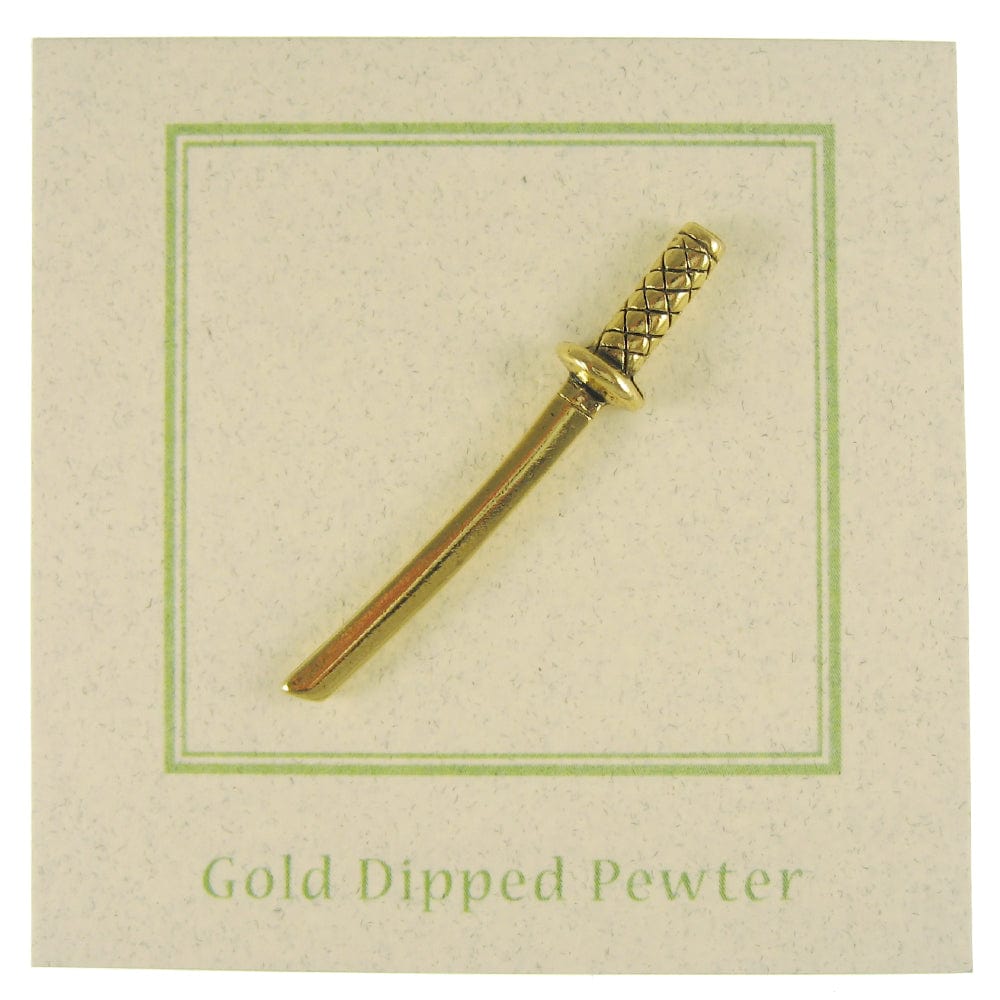 Samurai Sword Gold Lapel Pin – lapelpinplanet