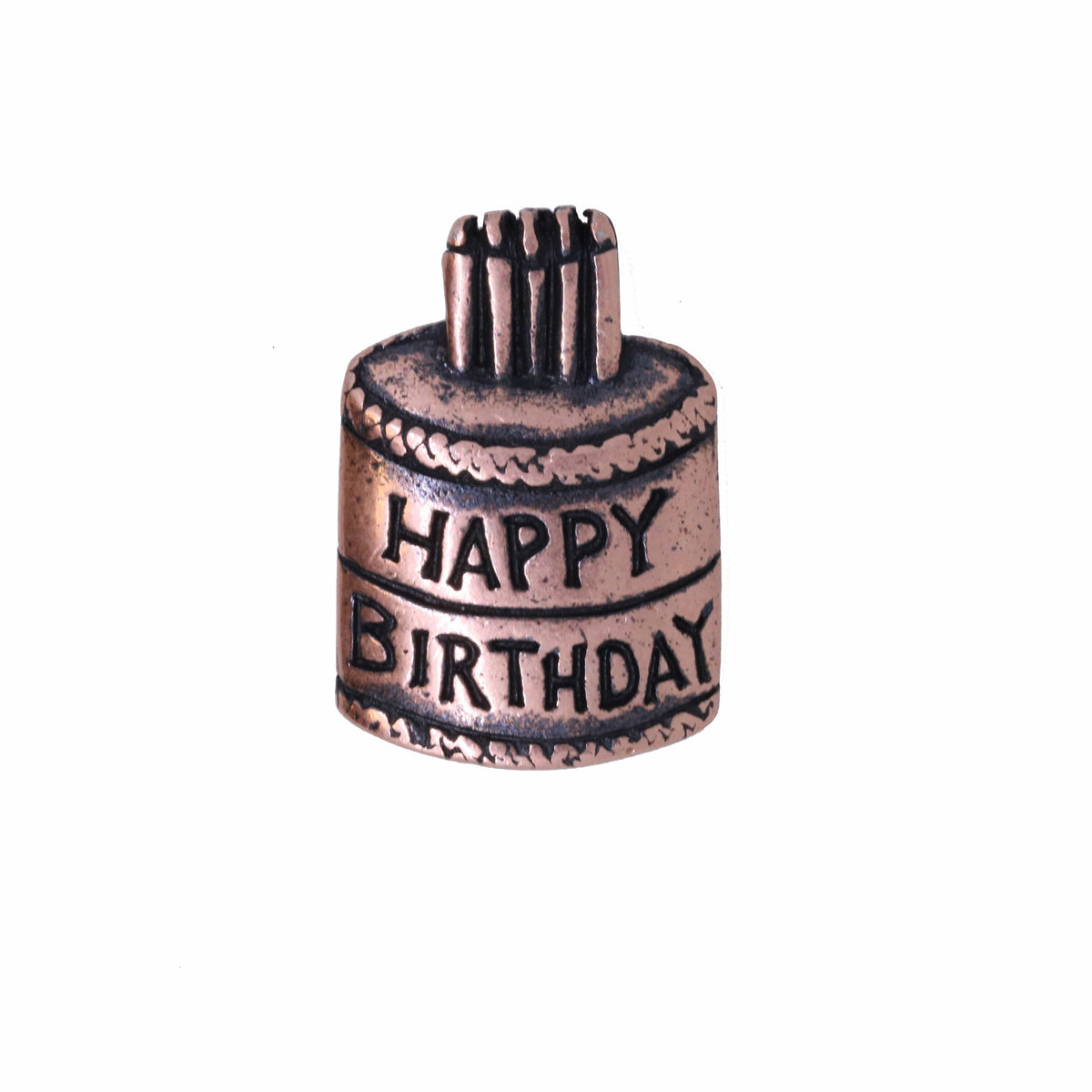 Birthday Cake Copper Lapel Pin – lapelpinplanet