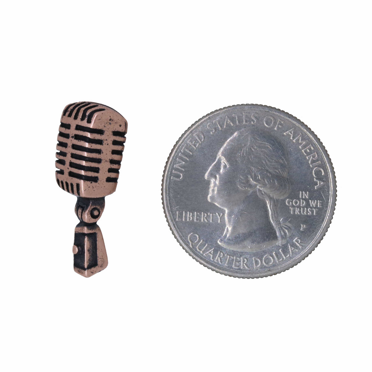 Microphone Copper Lapel Pin – lapelpinplanet