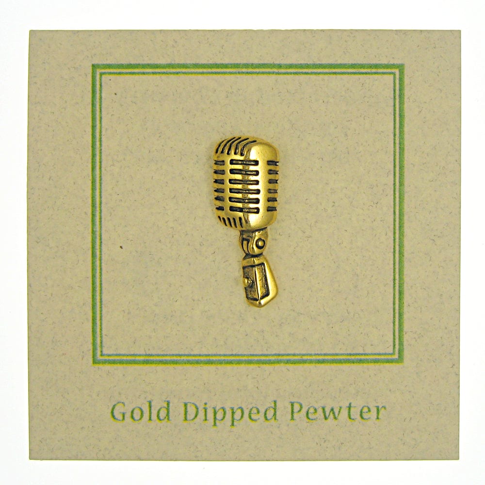 Microphone Gold Lapel Pin – lapelpinplanet