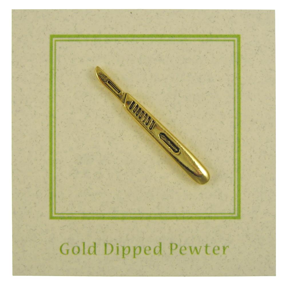 Scalpel Gold Lapel Pin – lapelpinplanet