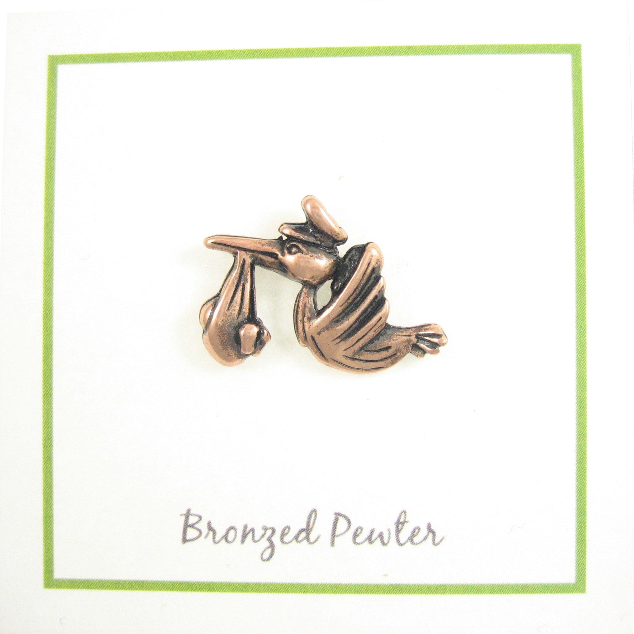 Stork Copper Lapel Pin – lapelpinplanet