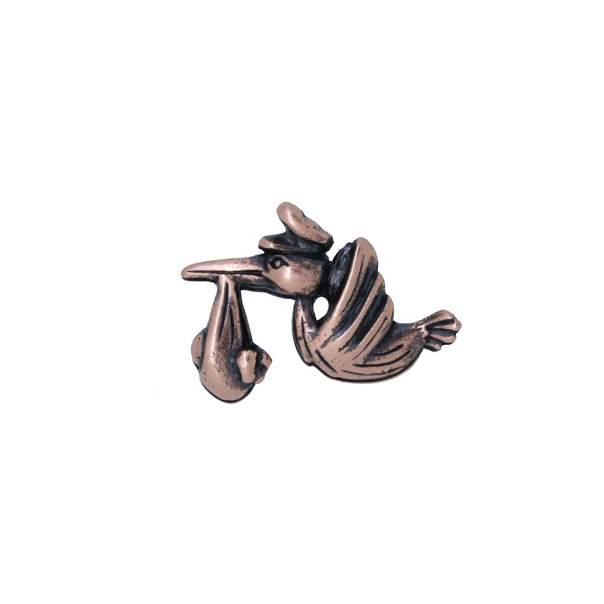 Stork Copper Lapel Pin – lapelpinplanet