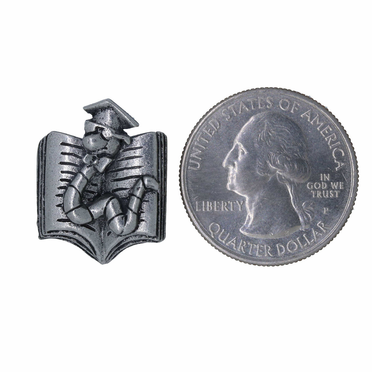 Bookworm Scholar Lapel Pin | Lapel Pin Planet – lapelpinplanet