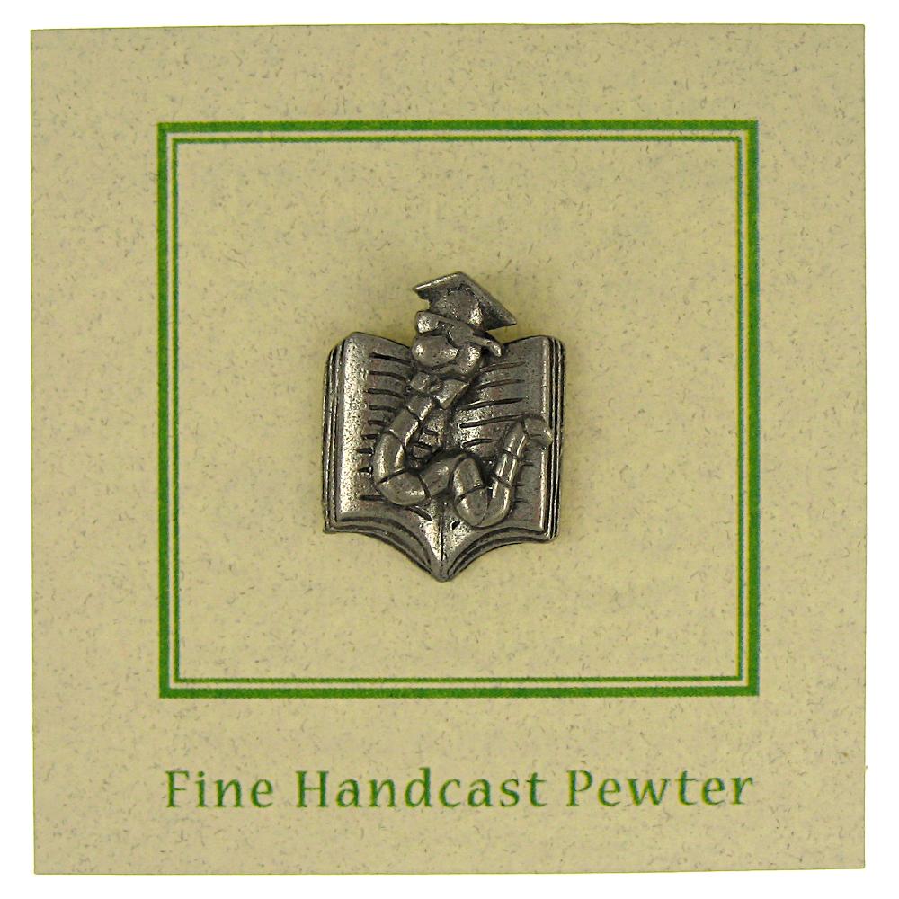 Bookworm Scholar Lapel Pin | Lapel Pin Planet – lapelpinplanet