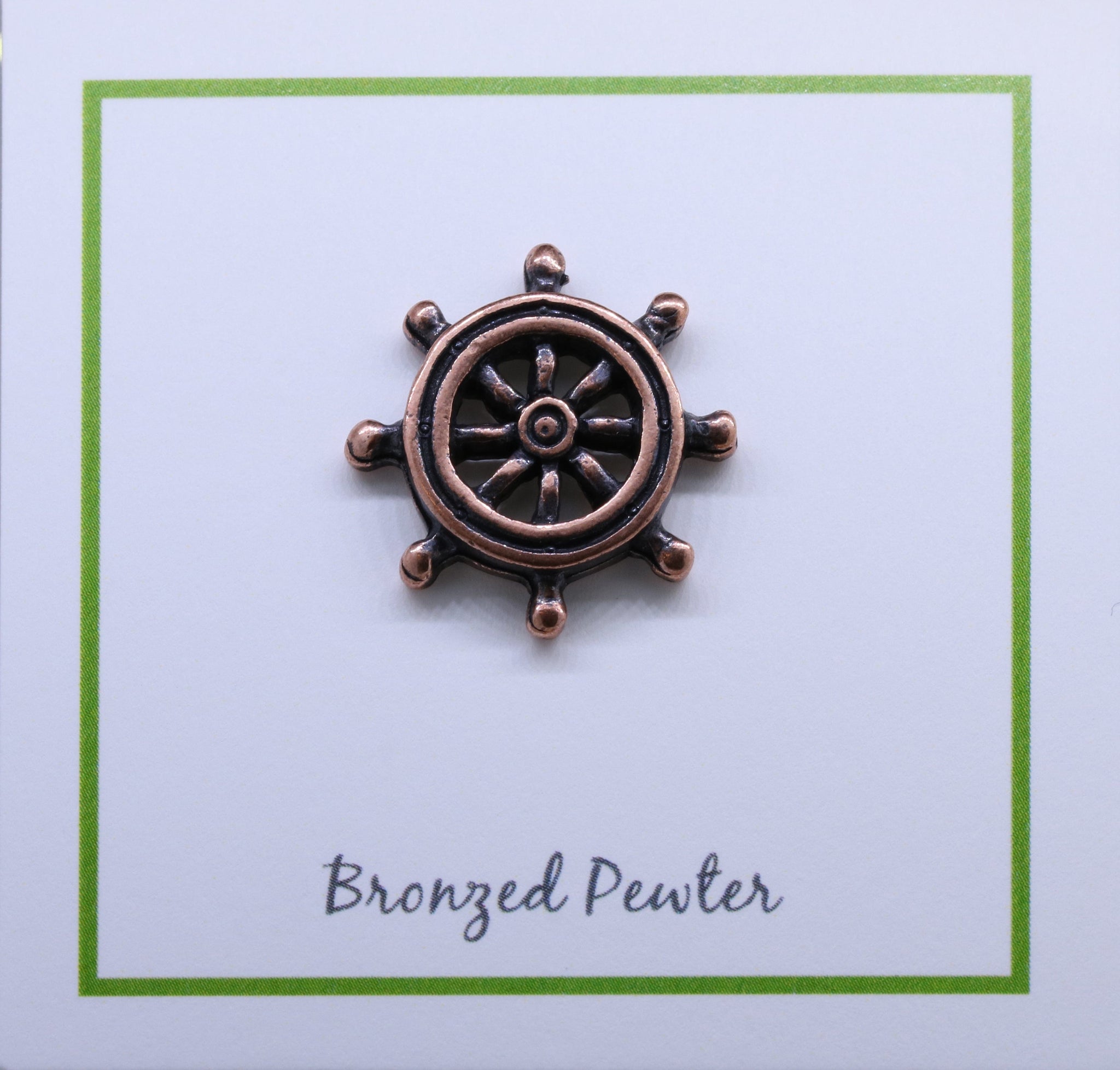 Ship's Wheel Copper Lapel Pin – lapelpinplanet