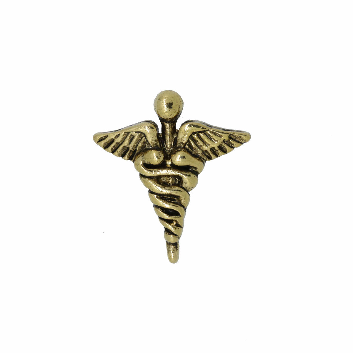 Caduceus Gold Lapel Pin | Lapel Pin Planet – lapelpinplanet