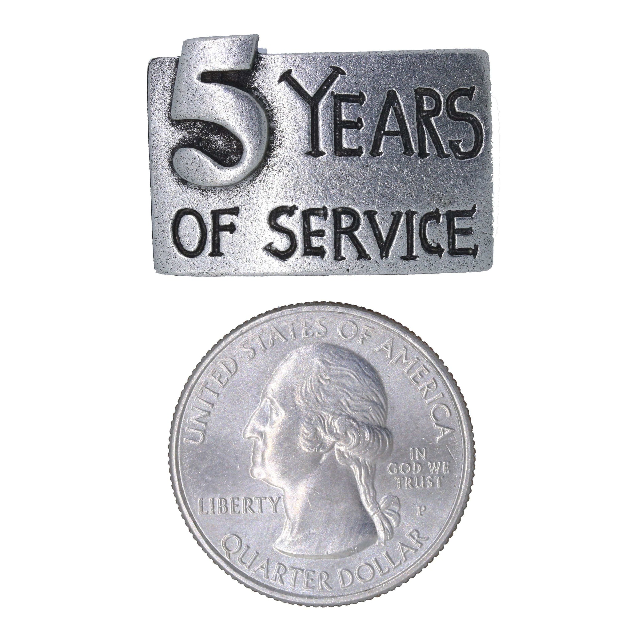 5 Years of Service Handcrafted Lapel Pin | Lapel Pin Planet ...