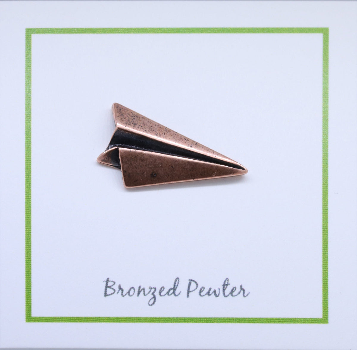 Paper Airplane Copper Lapel Pin – lapelpinplanet