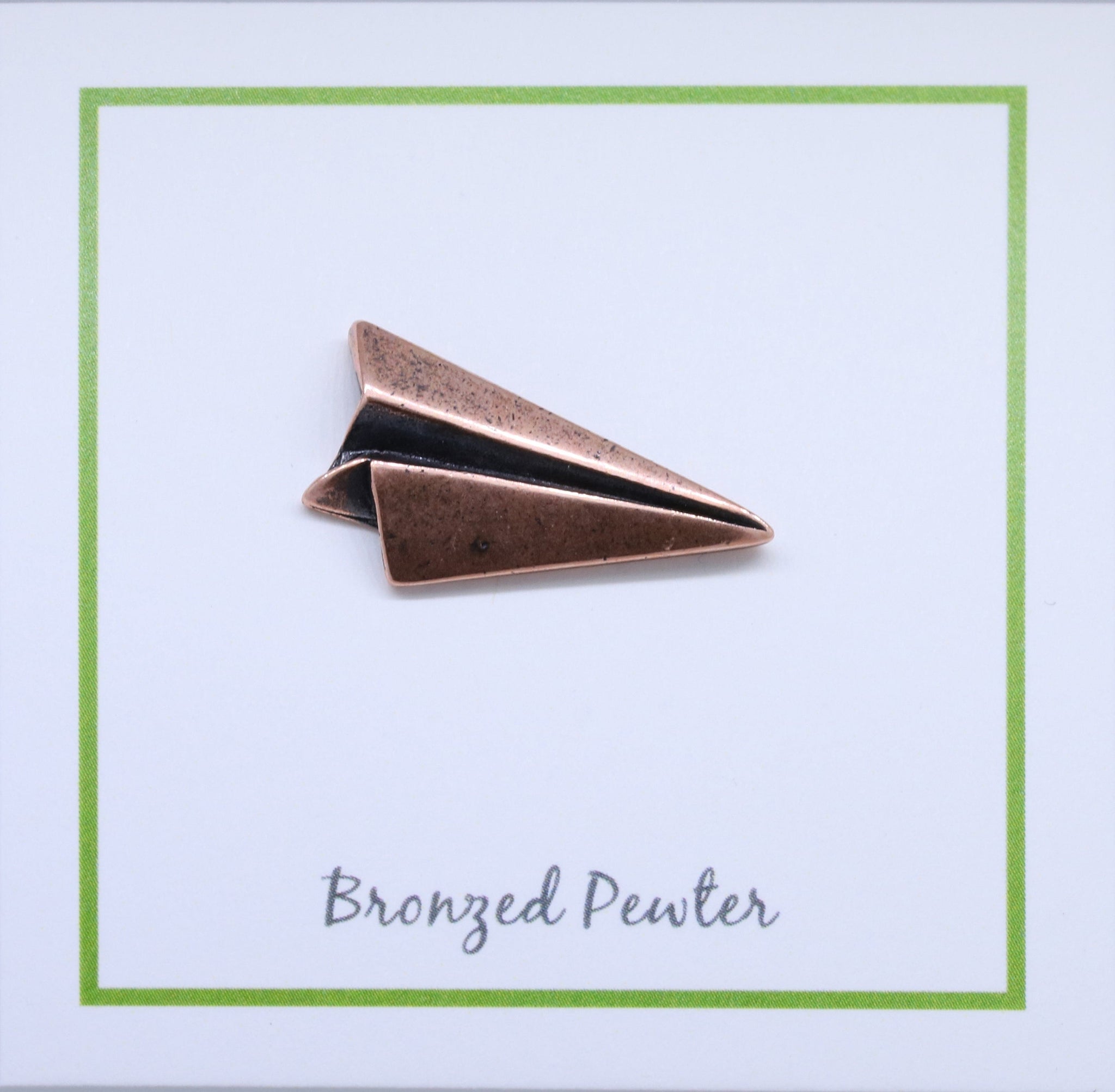 Paper Airplane Copper Lapel Pin – lapelpinplanet