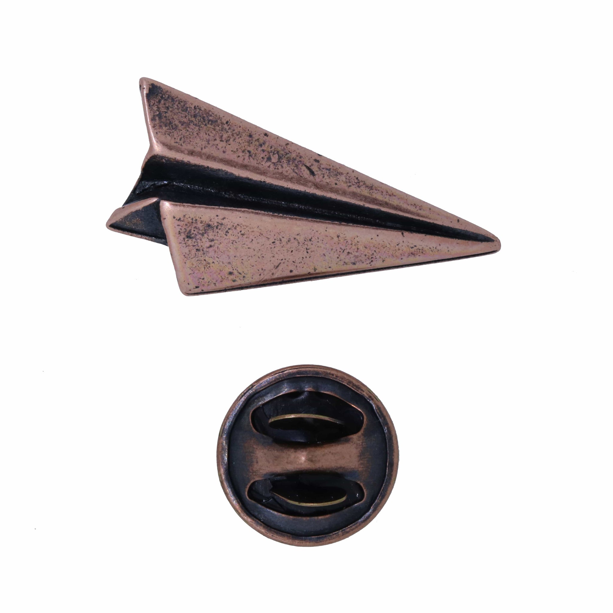 Paper Airplane Copper Lapel Pin – lapelpinplanet