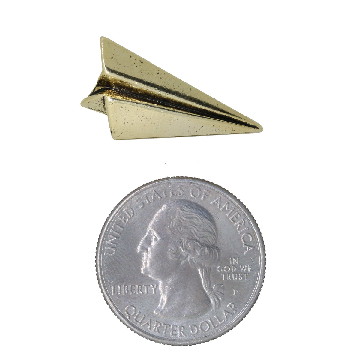 Paper Airplane Gold Lapel Pin – lapelpinplanet