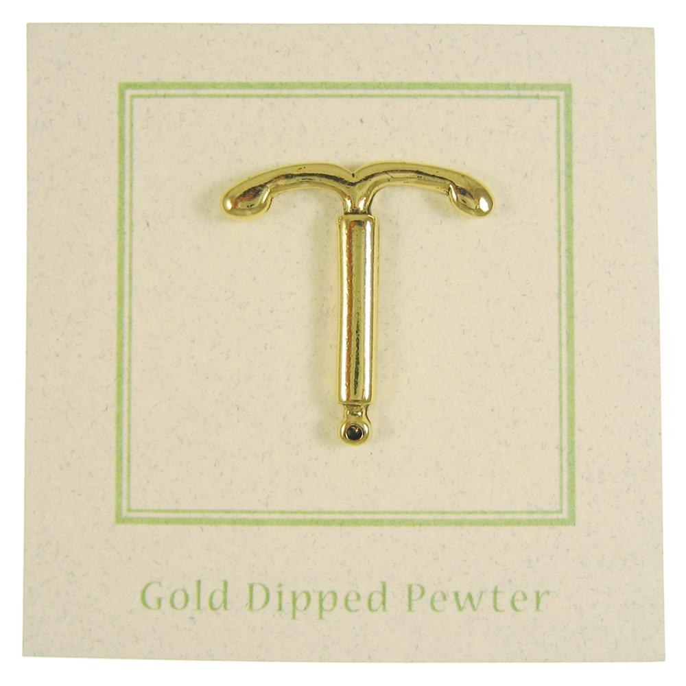 IUD Gold Lapel Pin – lapelpinplanet