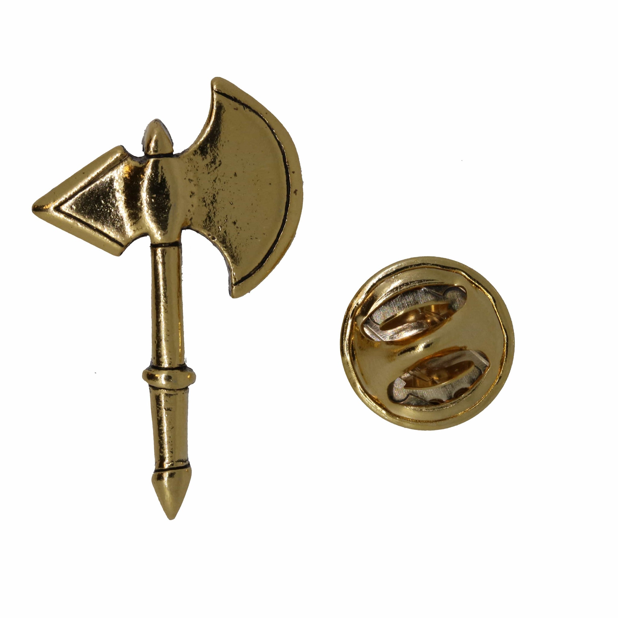Battle Axe Gold Lapel Pin - Conquer Your Style | Lapel Pin Planet ...
