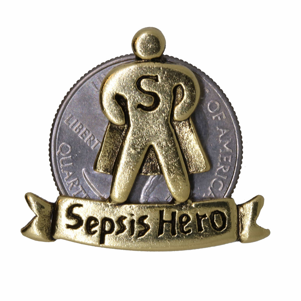 Sepsis Hero Gold Lapel Pin – lapelpinplanet