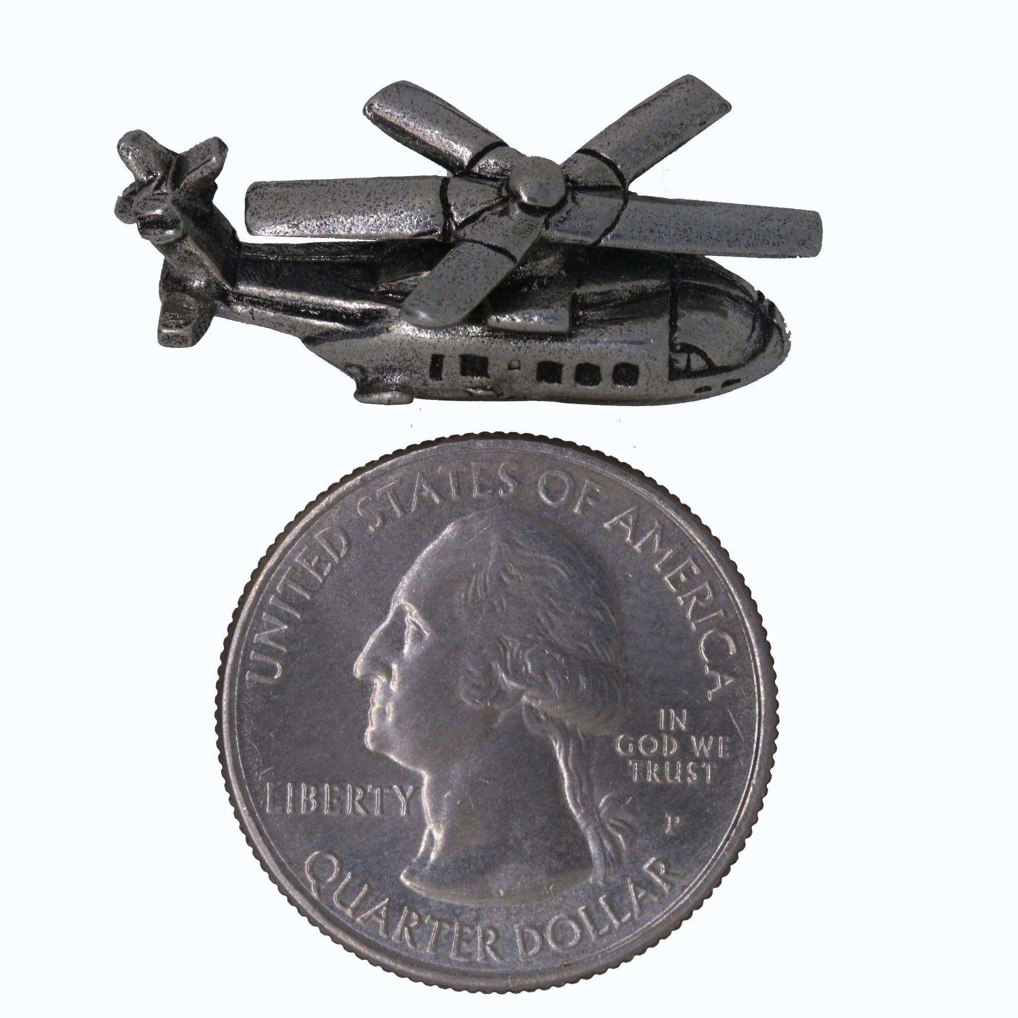 Helicopter Hand Cast Fine Pewter Pin - Lapel Pin Planet – lapelpinplanet